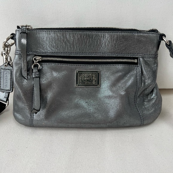 Coach | Bags | Coach Crossbody In Metallic Silver | Poshmark